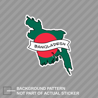 Bangladeshi Shaped Bangladesh Flag Sticker Decal Vinyl ribbon country ...