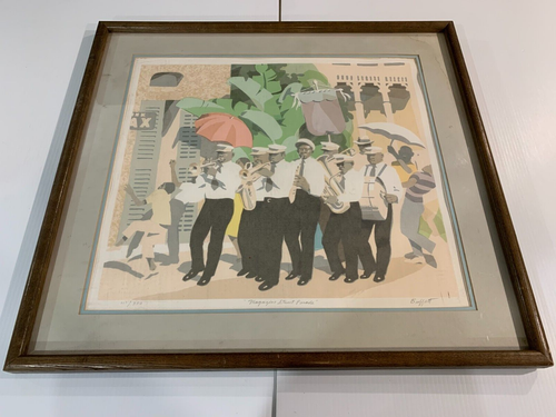 RARE GUY BUFFET LITHOGRAPH "MAGAZINE STREET PARADE" 111/350 (22"x19 ...