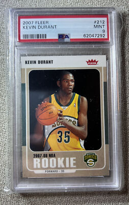 2007 Fleer KEVIN DURANT Rookie PSA 9 rc seattle supersonics #212 | eBay