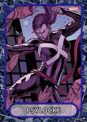 Topps Marvel Collect 2020 Base Tier 7 Psylocke Blue Comic Digicon Excl ...