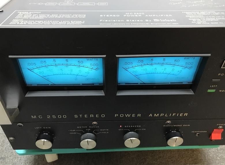 (Free Shipping) McIntosh MC2500 Black Solid State Power Amplifier, Used ...