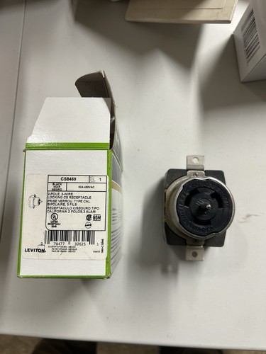Leviton CS8469 Receptacle, 2 Pole 3-Wire NOS 78477326251| eBay