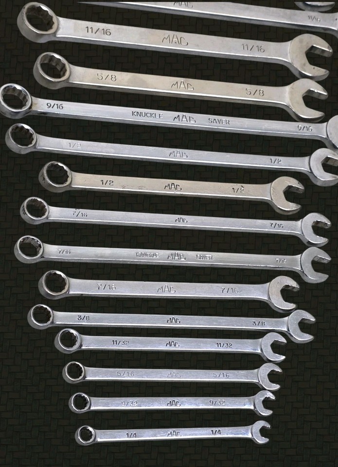 Mac Tools USA 23pc 12pt 1/4" to 1" Combination Wrench Wrenches | eBay