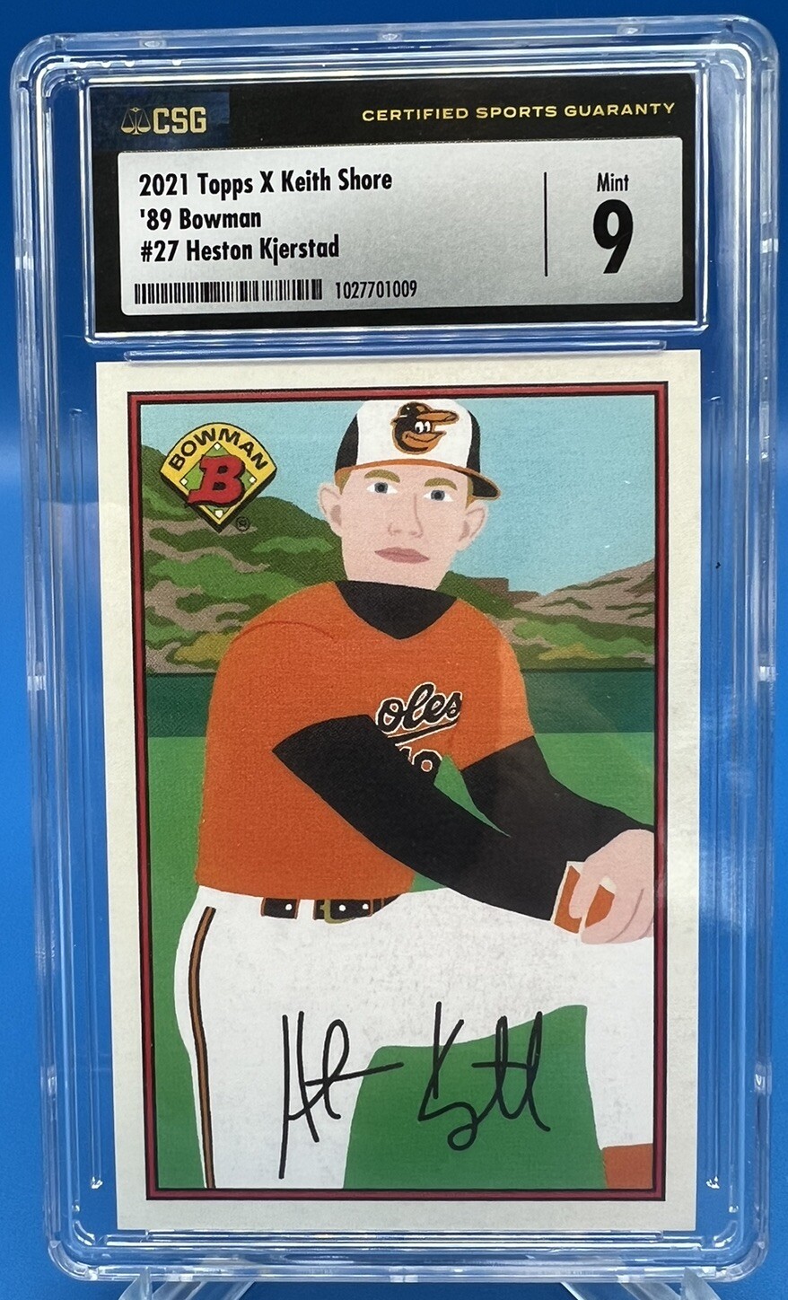 2021 Topps Keith Shore ‘89 Bowman #27 HESTON KJERSTAD RC CSG 9 ...