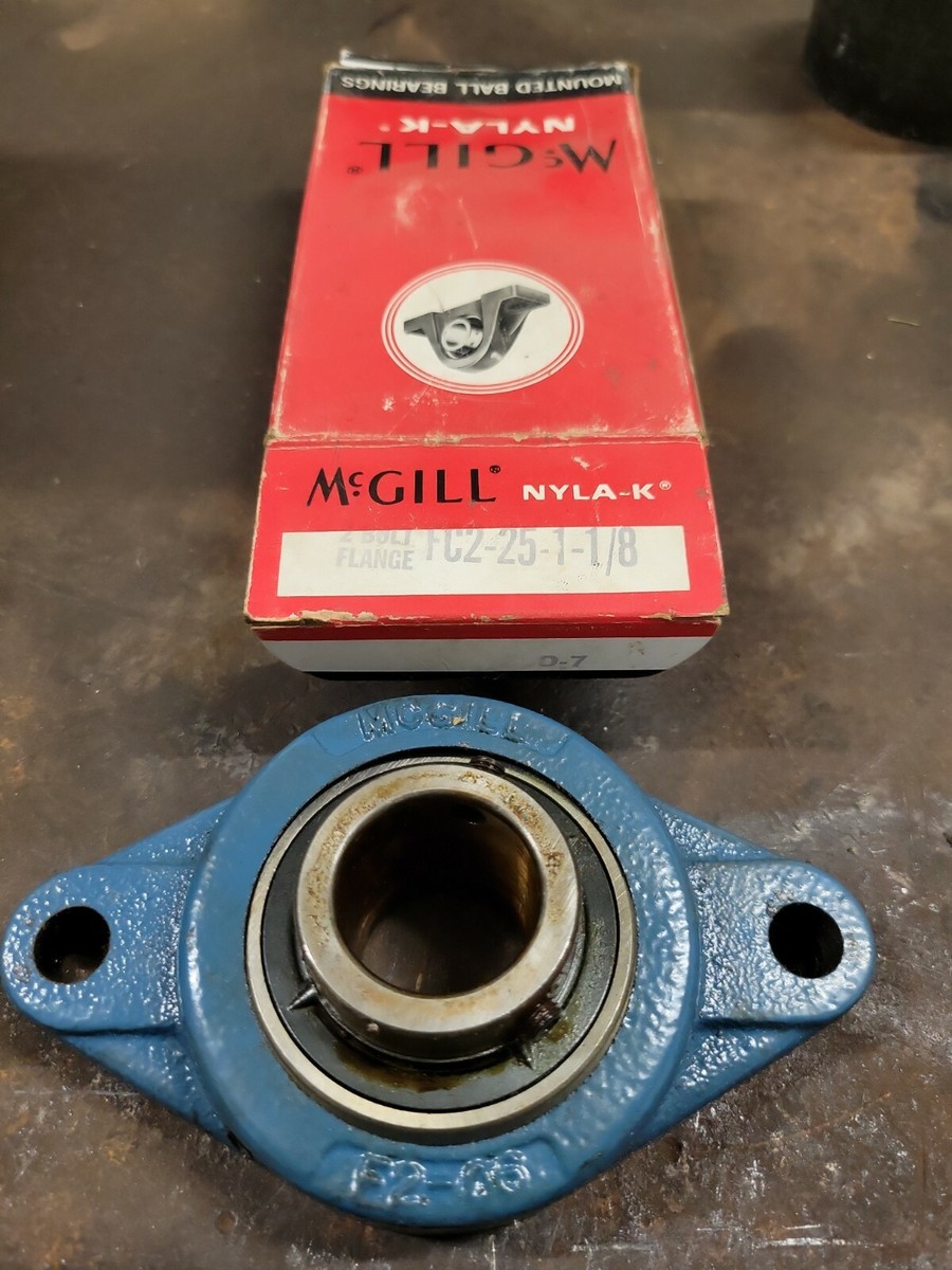 Flange Mounted 1-1/8\" Stainless Steel 4 Bolt Food Bearing Pillow Block ...