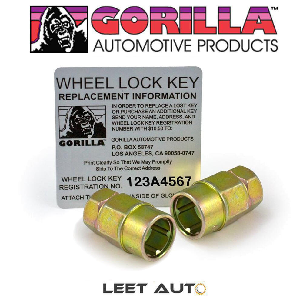 [2 Keys] Gorilla Guard Wheel Locks, 14mm x 1.50, Bulge Acorn, Chrome ...