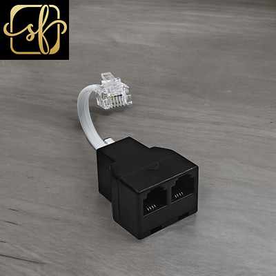 Phone Cable 2 Way Splitter RJ11 6P4C Telephone Line Cord Adapter with 3 ...