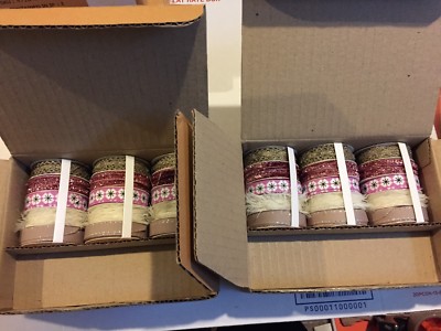 Celebrate It Decorative Trim Lot Of 18 Set Of Ribbon Fancy Gold/Silver ...