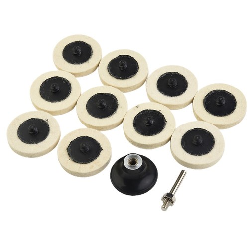 Compressed Wool Felt Polishing Discs 10pcs Set with 1 Holder 50mm ...