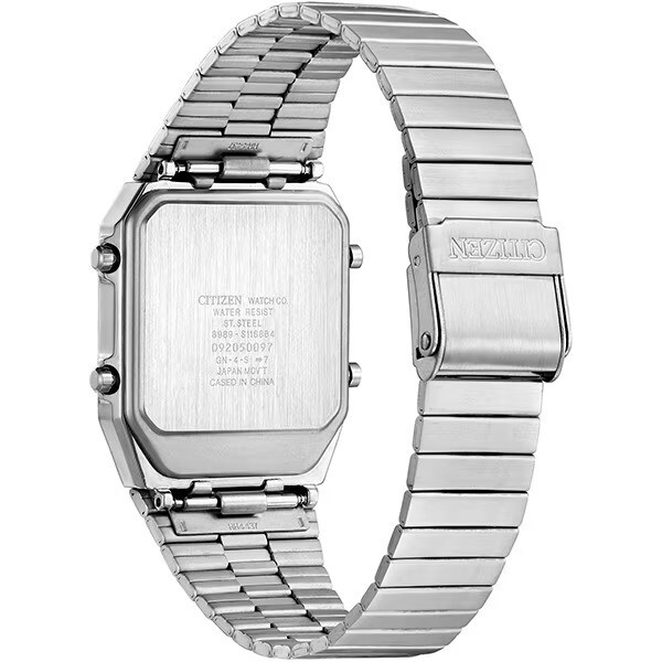 CITIZEN ANA-DIGI TEMP JG2101-78E Silver Analog Digital Vintage Men ...