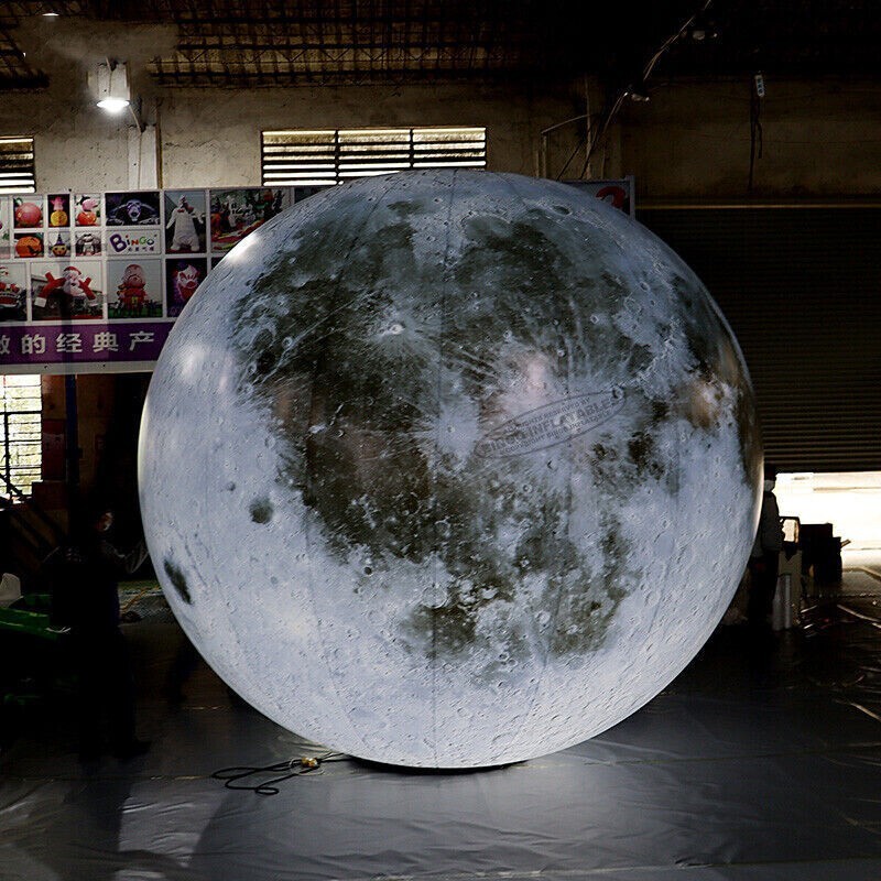 Inflatable Moon With LED Lights / Hanging Inflatable LED Moon Planet ...