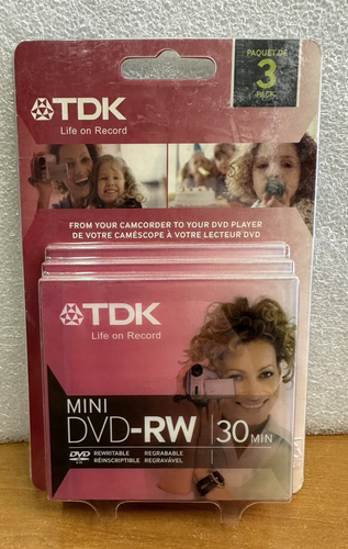 TDK Mini DVD-RW 30 Min Rewritable 3 Pack 20356485429| eBay