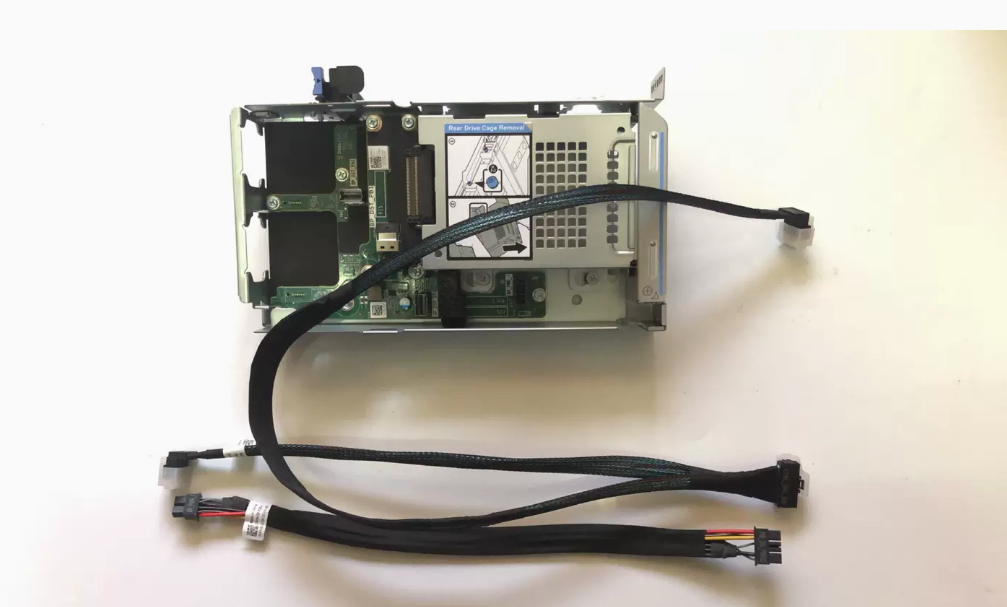 Dell 7THPW PowerEdge R750 2 x SFF Rear Drive Cage w/NVMe U.2 Cables for ...