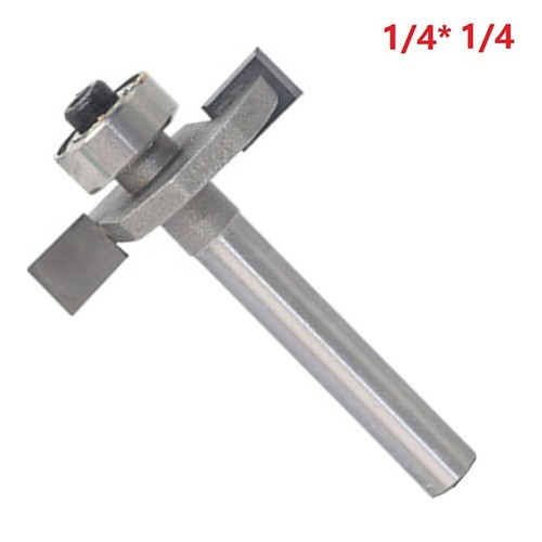 Professional T Slot Cutter Bit 1/4 Shank 2 Flutes High Hardness Cutter ...