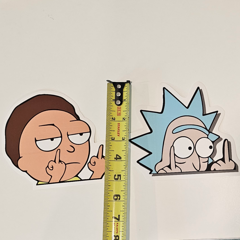 Rick and Morty thick Vinyl Decal Stickers 4 Pcs – 5" Funny Middle ...