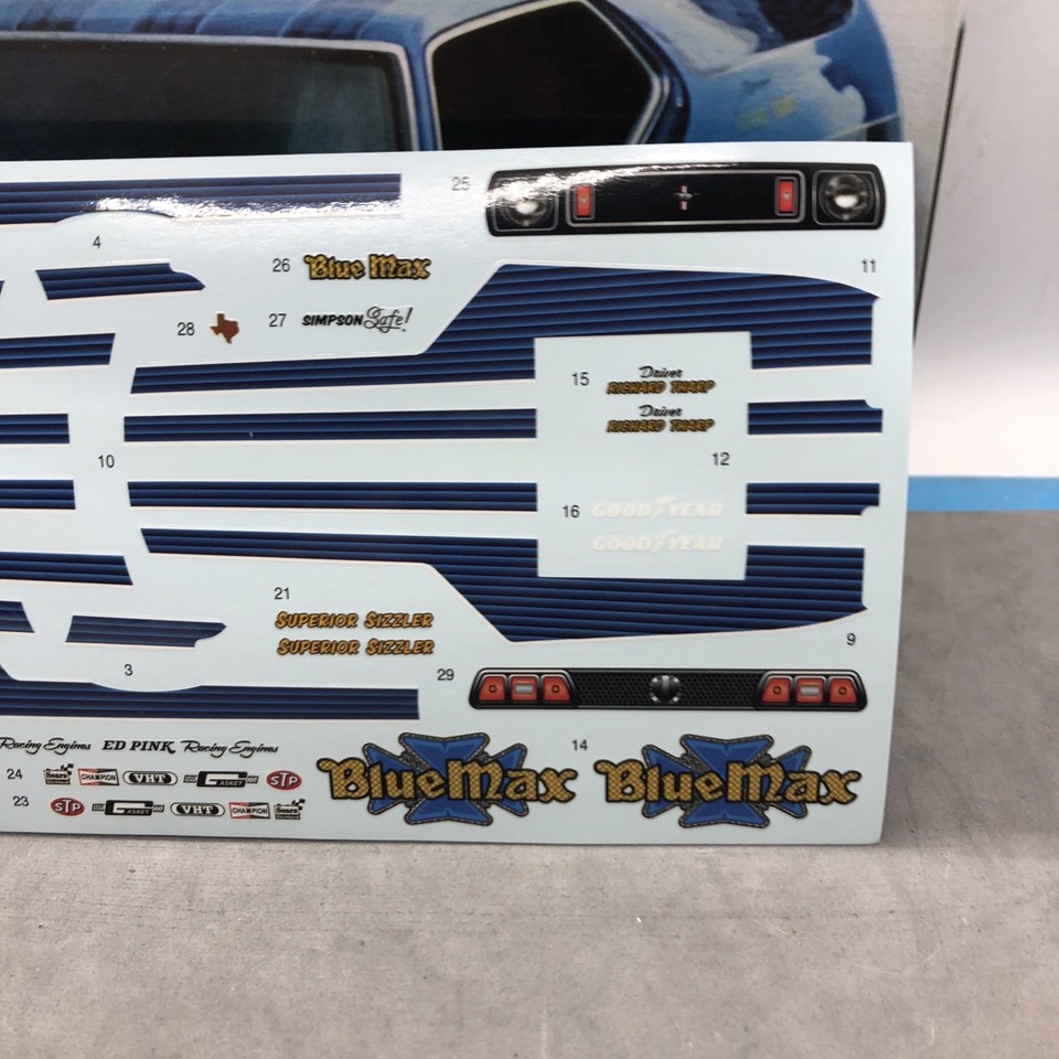 FOB Harry Schmidt’s Blue Max Mustang Funny Car DECAL SHEET 1:25 LBR ...