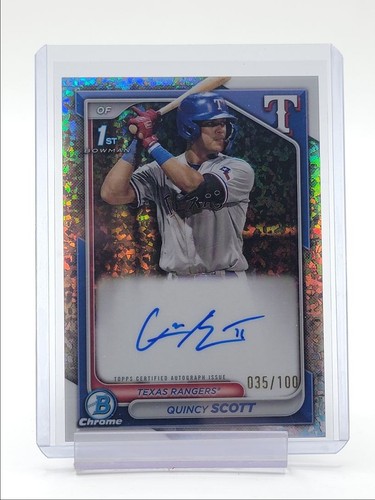QUINCY SCOTT 2024 BOWMAN CHROME 1ST AUTOGRAPH MINI DIAMOND AUTO /100 ...