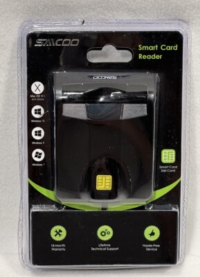 Saicoo DOD USB CAC Smart Card Reader - High-Speed USB 2.0, ISO 7816, T ...