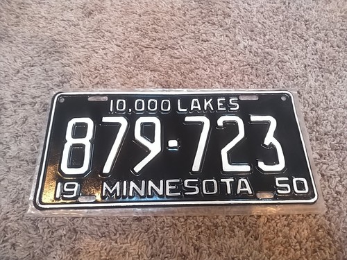 1950 Minnesota License Plate - 879-723 - (Repainted) | eBay