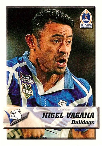2002 CANTERBURY BULLDOGS NRL Card NIGEL VAGANA Daily Telegraph | eBay ...