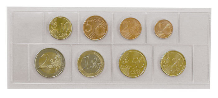 500 Lindner K7ES EURO-course-coins-sets Coin Pockets Foil Sleeves Coin ...