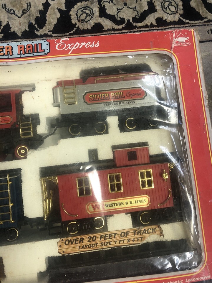 Talking Silver Rail Express Train Set New Bright Toys Complete with Box ...