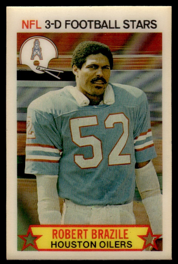 1980 STOP-N-GO 3D CARD ROBERT BRAZILE 3 HOUSTON OILERS #26 | eBay