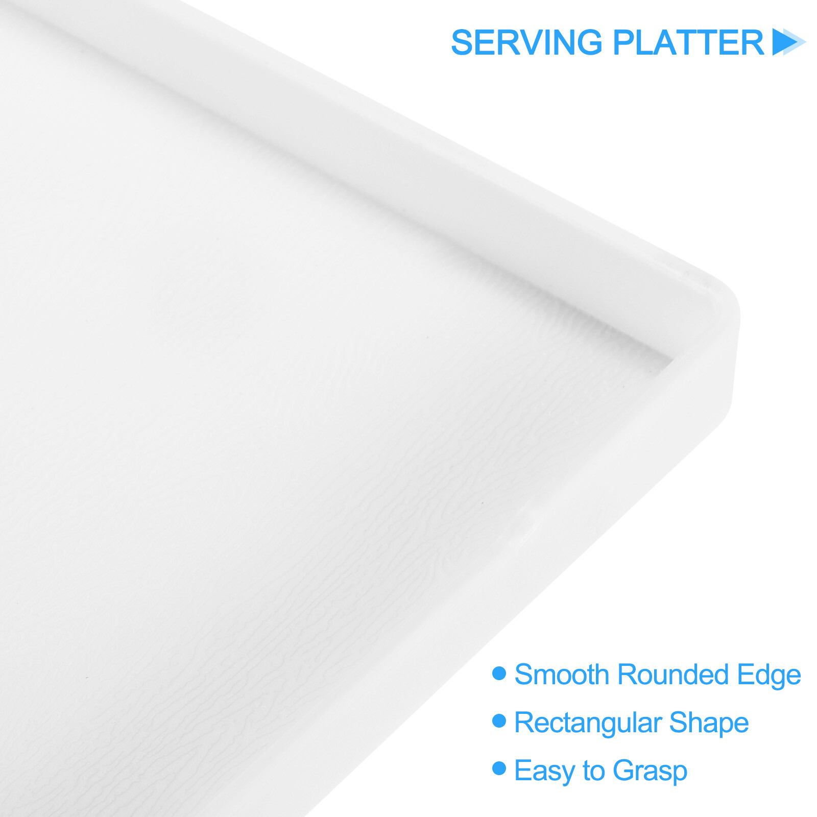 4" x 8" Small White Mini Tray Plastic Rectangular Wooden Serving Trays ...