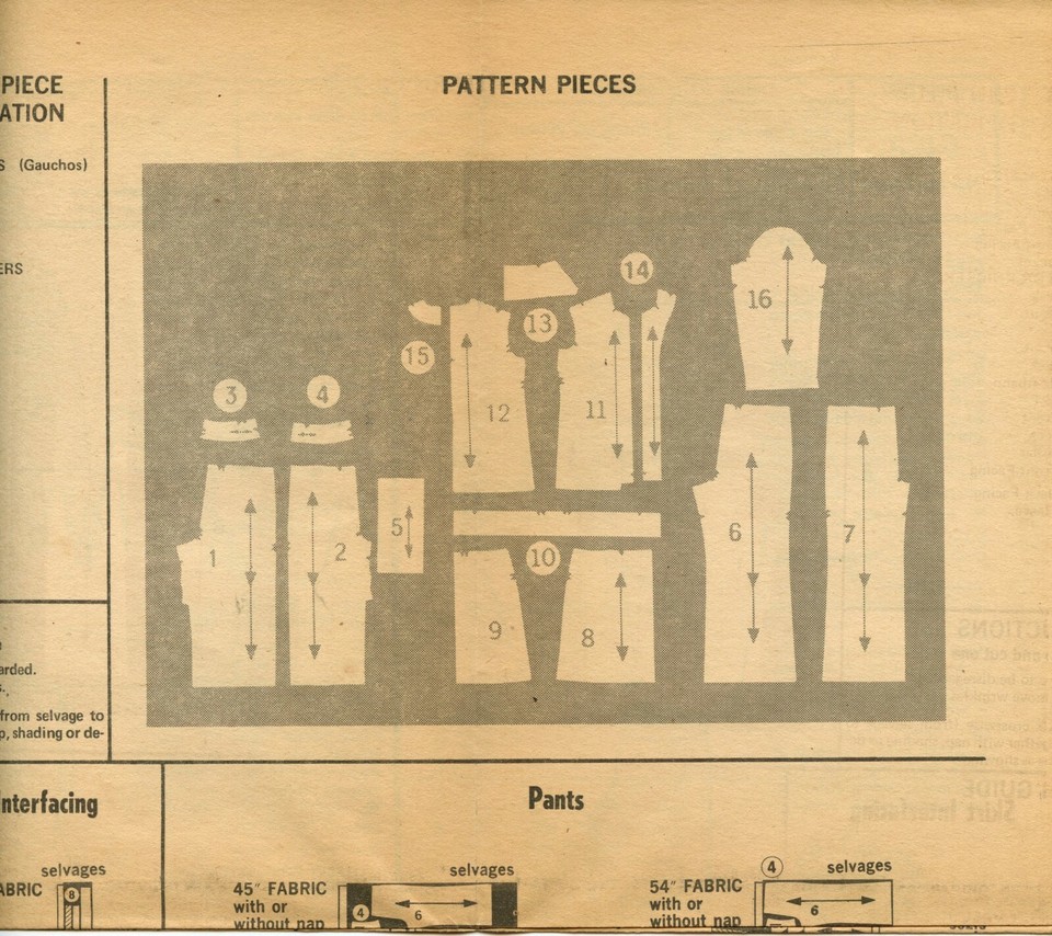 Vintage Butterick Pattern 6423 Girl's Jacket, Pants, Gauchos Shorts ...