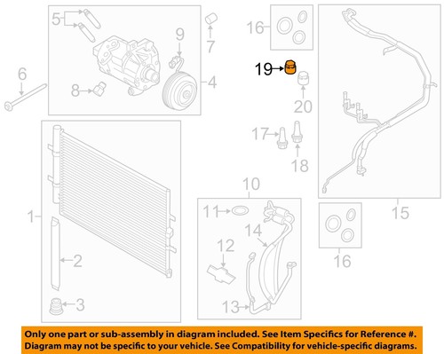 FORD OEM 99-23 Aviator Condenser, Compressor Lines-Valve Cap ...