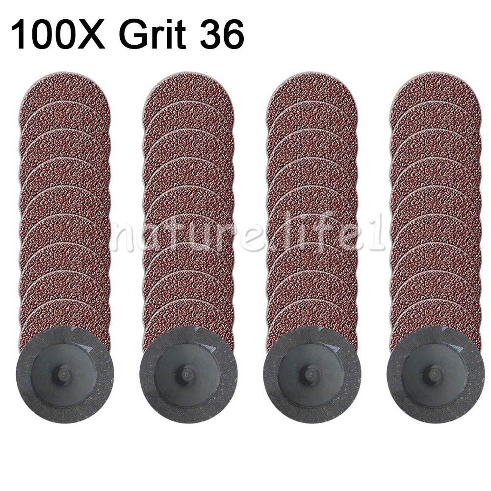100X 2" 50mm Type R Roll Lock Quick Change Discs Die Grinder Sanding ...
