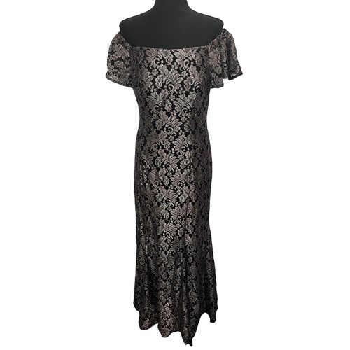 Nightway Formal Dress Off Shoulder Lace Gown Evening Party Black 10 | eBay