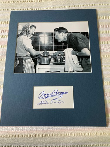Roy Rogers & Dale Evans 11x14 matted photo & signatures. NM/MT. COA ...