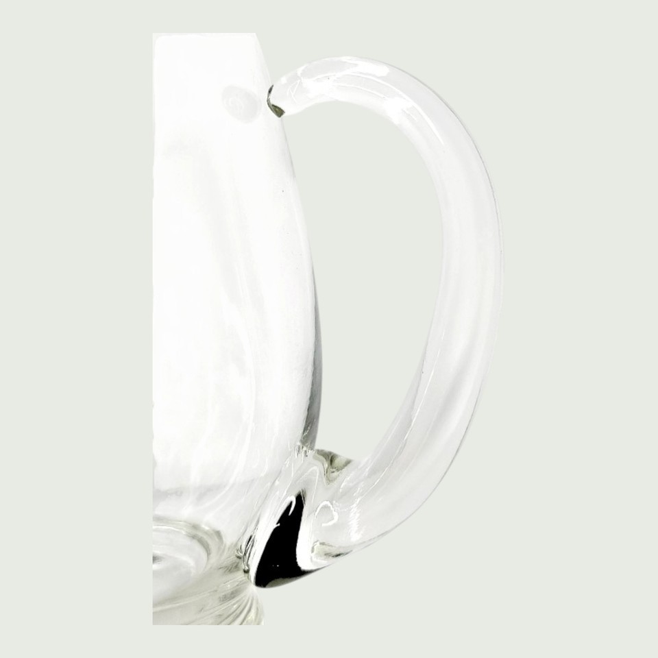 Retro Modernist Clear Glass Pitcher with Handle and Pour Spout 32 oz | eBay