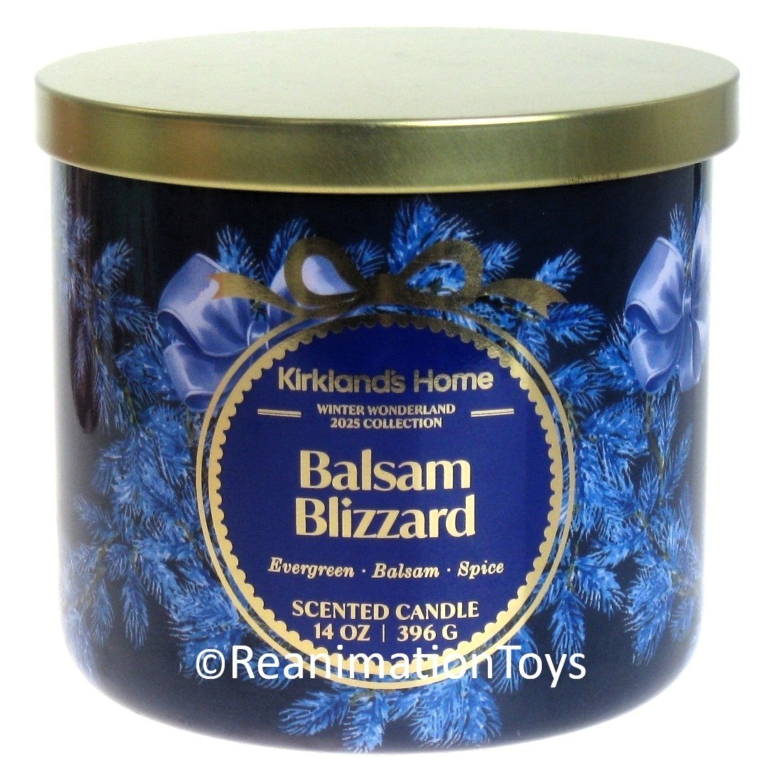 Kirkland Balsam Blizzard Spice Evergreen 3-Wick Christmas Holiday Candle New | eBay