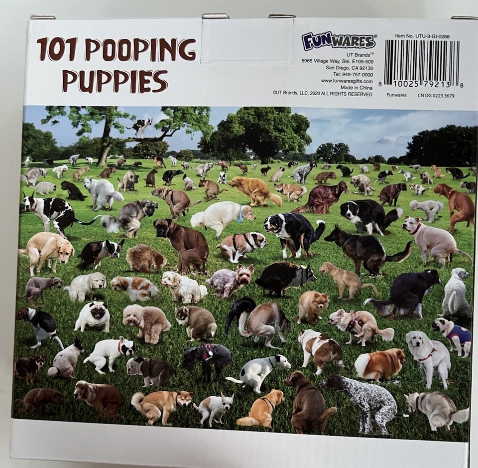 “101 Pooping Puppies” 1000 Piece Puzzle Dogs Funwares Complete | eBay