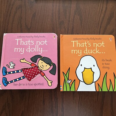 That's Not My Dolly by Fiona Watt & That's Not My Duck LOT OF 2 FEELY ...