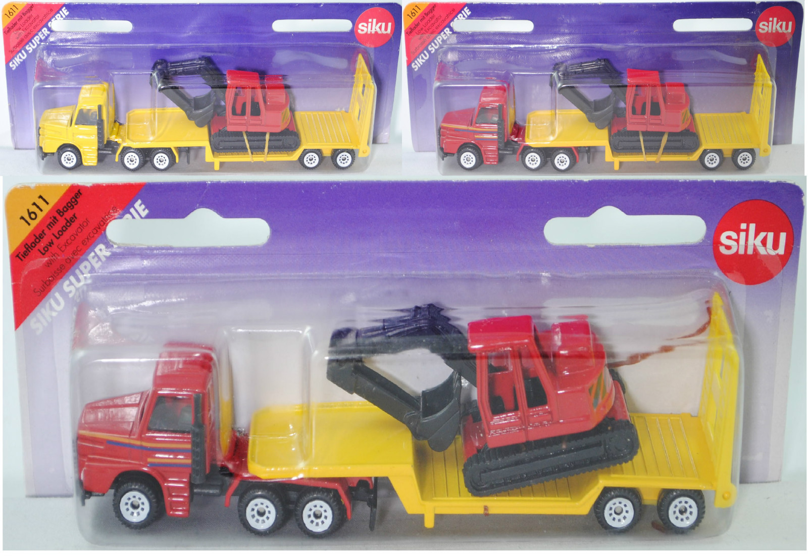 Siku Super 1611 Scania T143H-400 Tieflader mit Bagger, ca. 1:91 | eBay