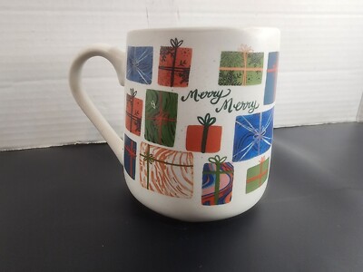 Etta Vee Merry Merry Holiday Coffee Mug Cup Christmas Presents Red ...