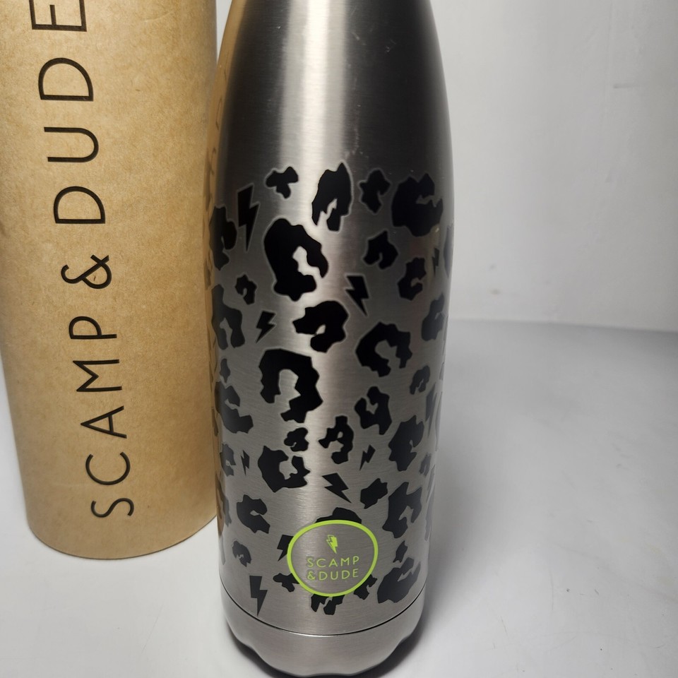 Scamp And Duded Water Bottle Green Cheetah Print Thermos Stainless | eBay