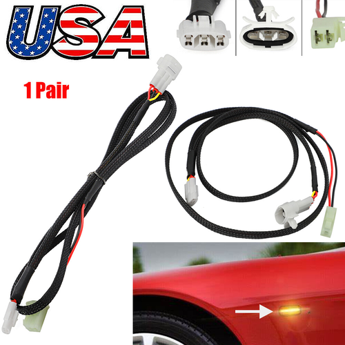 JDM Fender Side Marker Lights Harness Plug&play For Honda civic Integra ...