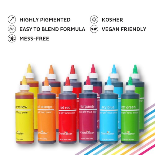 Teal Green Food Coloring Gel 10.5 Ounce Premium Vibrant Baking Colorant ...