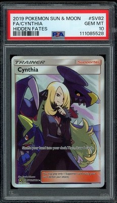 Pokemon PSA 10 Cynthia SV82/SV94 Sun & Moon Hidden Fates Shiny Vault ...