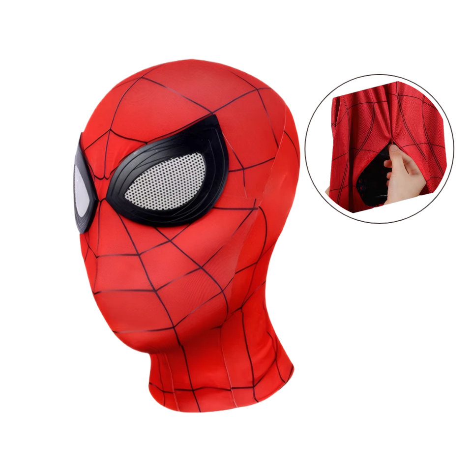 Zipper style Spiderman Mask Superhero Miles Morales Spider Man Cosplay ...