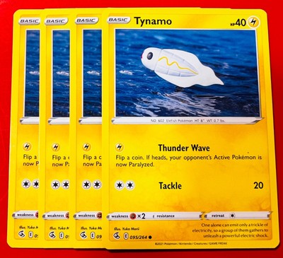 4x Tynamo 095/264 Pokémon TCG Fusion Strike NM Playset Lot Common | eBay