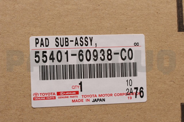 5540160938C0 Toyota Pad Sainstrum 55401-60938-c0 Genuine OEM Part for ...