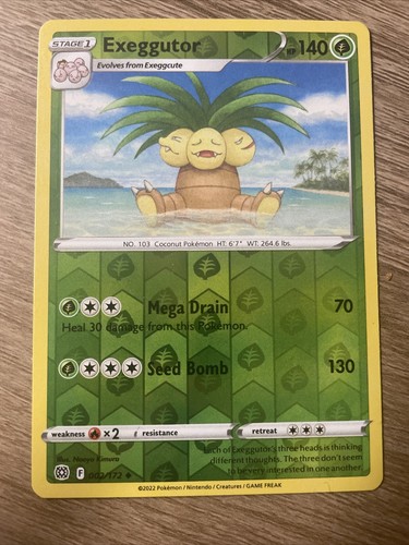 Exeggutor Uncommon Reverse Holo 2022 Brilliant Stars Pokemon TCG Card ...