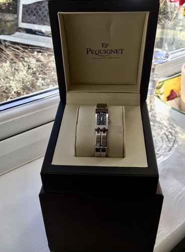 Pequinet Ladies stainless steel Watch with box & extra links Excellent ...