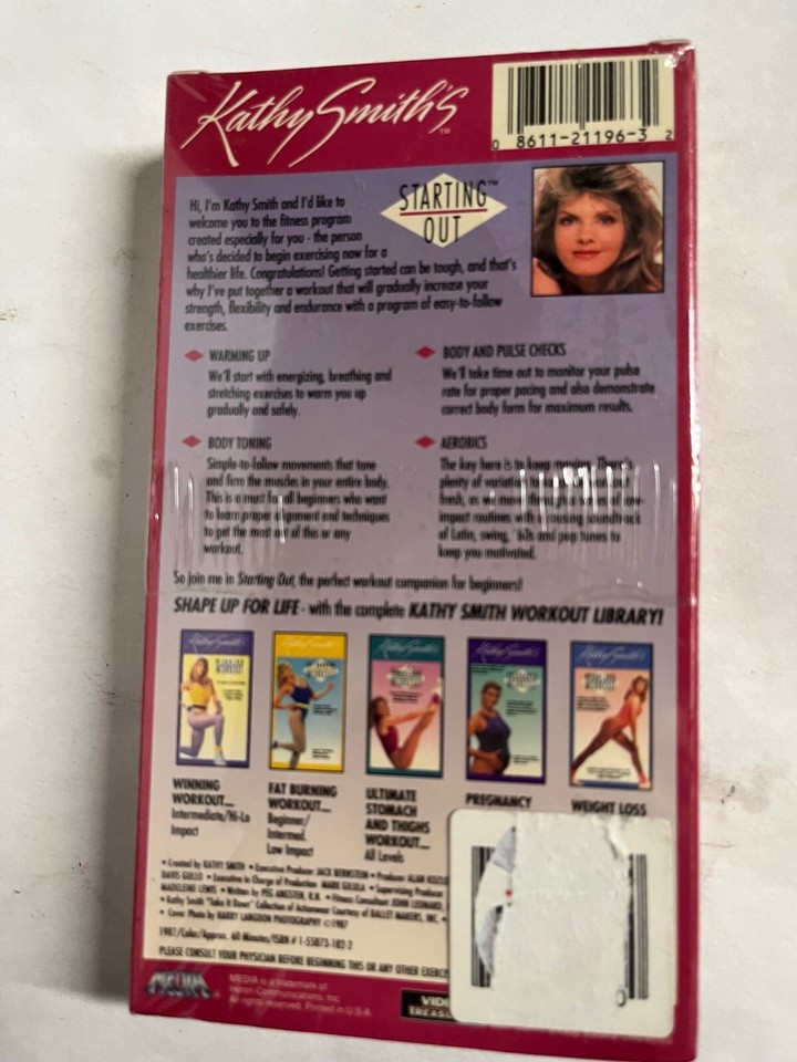 NEW Kathy Smith - Starting Out (VHS, 1991) Sealed Low Impact Beginner's ...