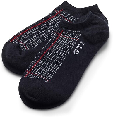 Volkswagen Men's 1H2084361 Trainer Socks VW GTI Design Black Size 36-40 ...
